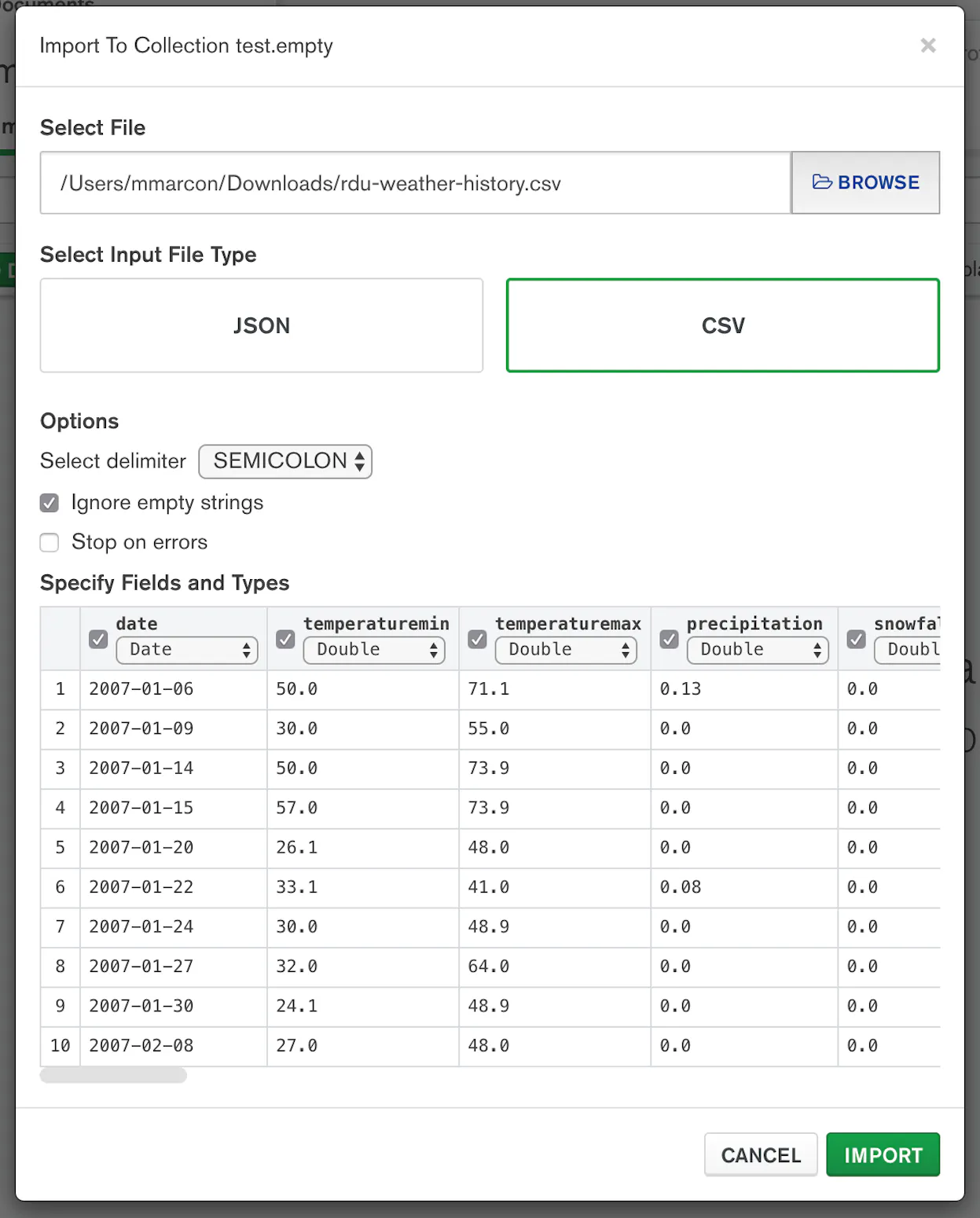Import And Export Your Data With Mongodb Compass Mongodb 9799